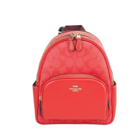 Coach | Bags | Coach Mini Court Miami Red Signature Coated Canvas ...
